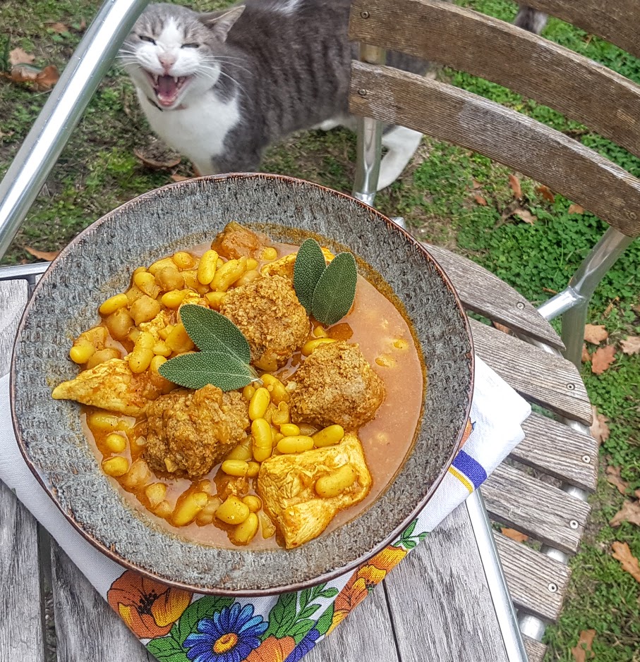 Ragoût d'haricots blancs secs au poulet et aux boulettes de viande - Ça ...